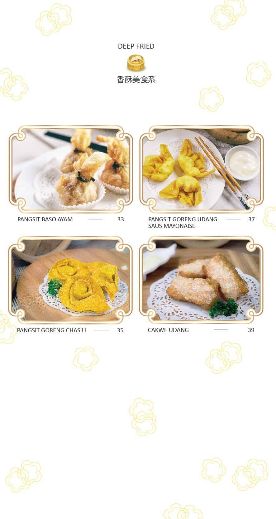 Menu at The Royal Jade restaurant, Jakarta, Glow Tower