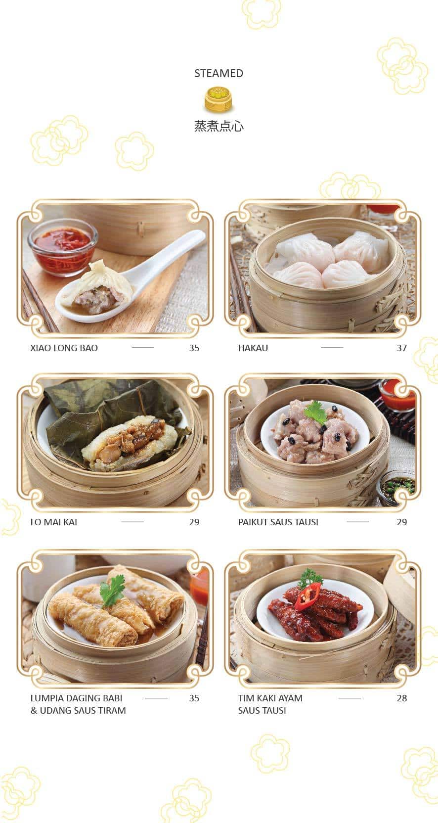 Menu at The Royal Jade restaurant, Jakarta, Glow Tower