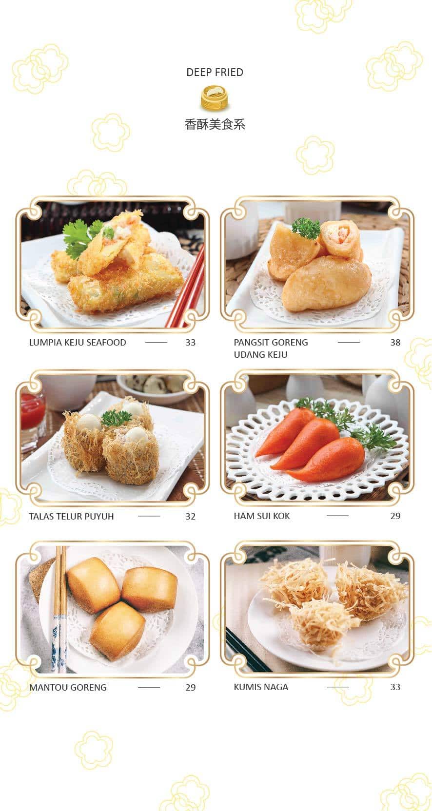 Menu at The Royal Jade restaurant, Jakarta, Glow Tower