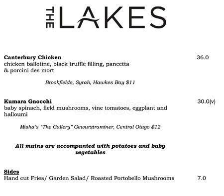 Menu at Lume Restaurant, Christchurch