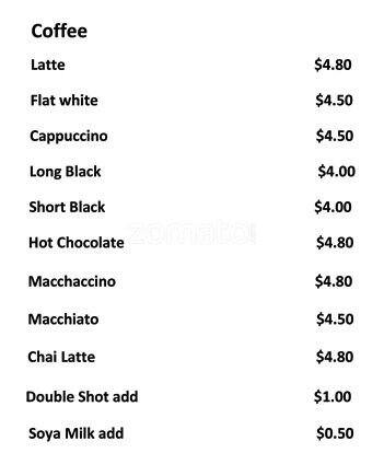 Menu at Lume Restaurant, Christchurch