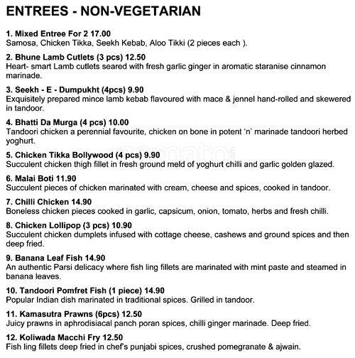 Mantra Indian Restaurant Menu, Menu for Mantra Indian Restaurant, Ryde ...