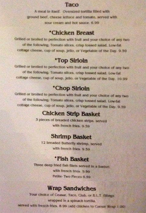 Menu at Hi Joy Bowl restaurant, Port Orchard