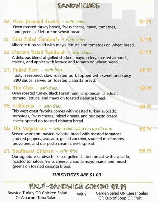 Menu at Urban Eatz restaurant, Irving, N MacArthur Blvd #151