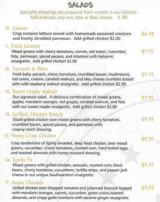 Menu at Urban Eatz restaurant, Irving, N MacArthur Blvd #151