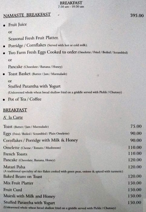 Menu at The moon gate restaurant and cafe (rooftop), Udaipur