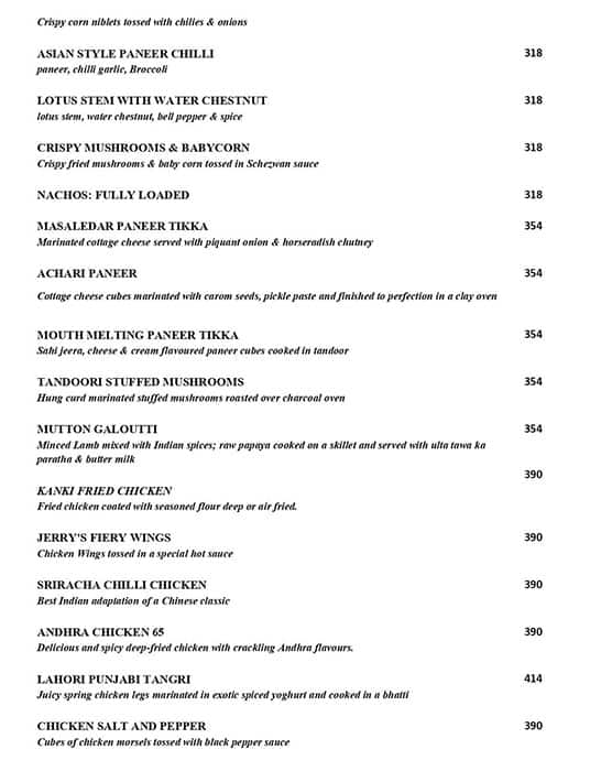 Menu at LMNOP cafe & grill - rebounce, Raipur