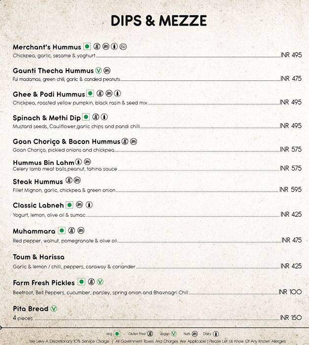Menu of Mister Merchant’s, Kalyani Nagar, Pune