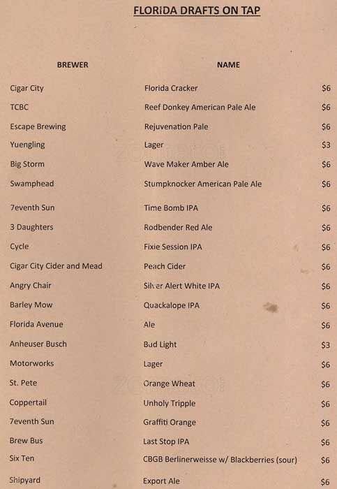 Menu at Hog Island Fish Camp Seafood Restaurant & Bar, Dunedin