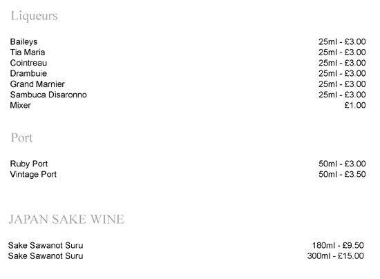 Menu at Golden Inn Restaurant, London