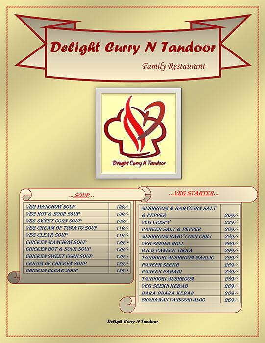 Menu of Delight Curry N Tandoor, Badlapur, Thane