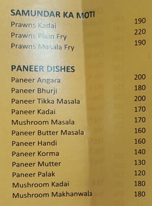 Menu at Welcome Restaurant, Mumbai, Shop 8