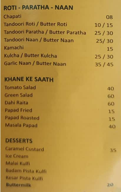 Menu at Welcome Restaurant, Mumbai, Shop 8