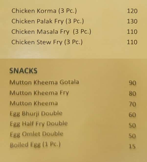 Menu at Welcome Restaurant, Mumbai, Shop 8
