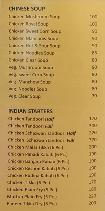 Menu at Welcome Restaurant, Mumbai, Shop 8