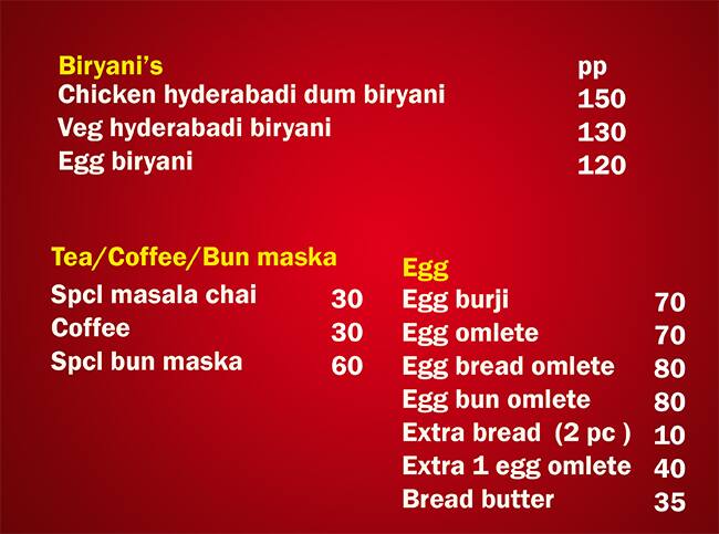 Menu of Sky House Food Court, Salunkhe Vihar Road, Pune