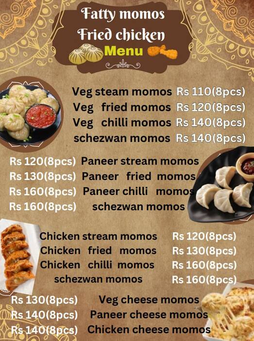 Menu of Fatty Momos Steam & Fried, Yapral, Secunderabad
