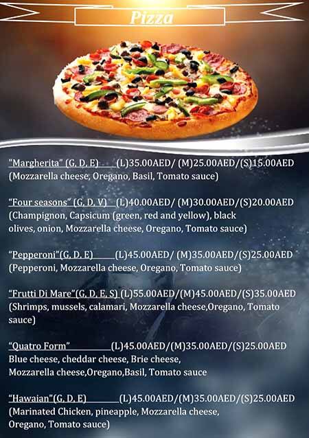 Menu at Downtown Restaurant (Tambayan), Abu Dhabi