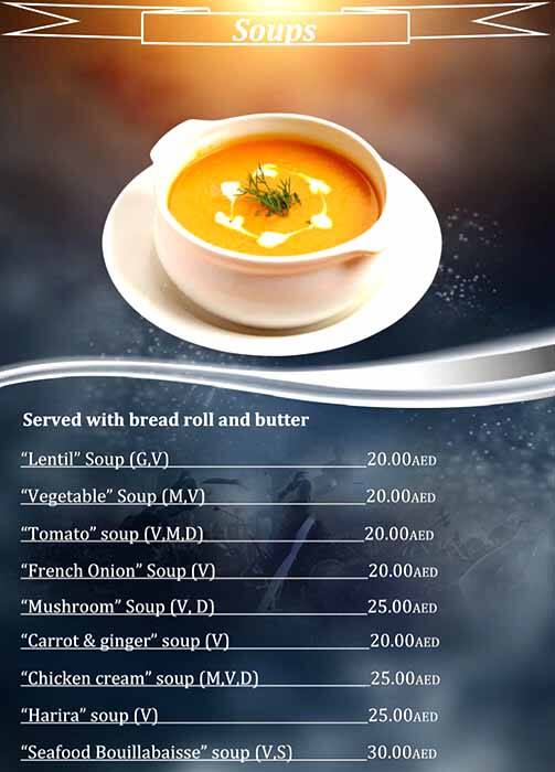 Menu at Downtown Restaurant (Tambayan), Abu Dhabi