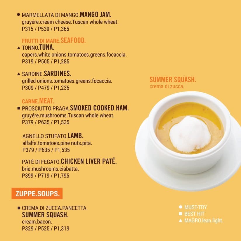 Menu at CIBO - Glorietta 4 restaurant, Makati, Glorietta 4