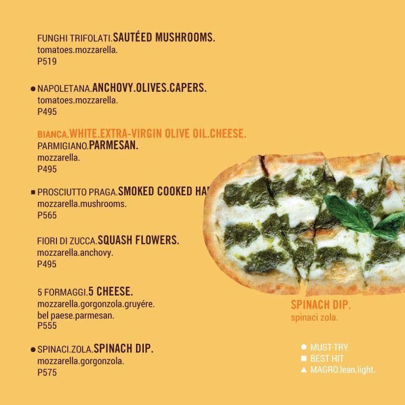 Menu at CIBO - Glorietta 4 restaurant, Makati, Glorietta 4