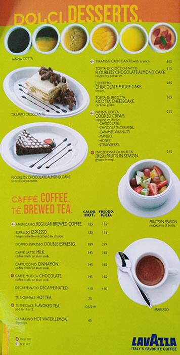 Menu at Seattle's Best Coffee - Ayala Malls Manila Bay restaurant ...
