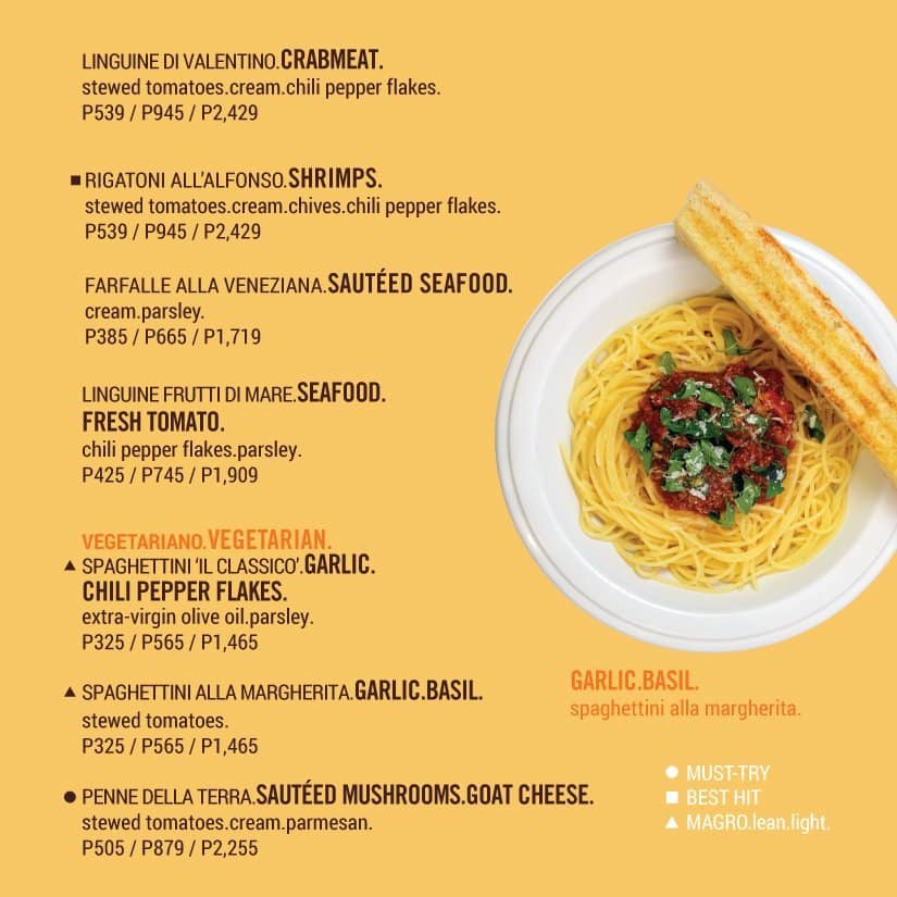 Menu at CIBO - Glorietta 4 restaurant, Makati, Glorietta 4