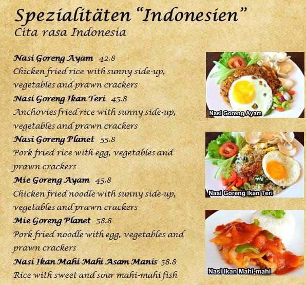 Carta del restaurante Die Livi Haus, Bekasi