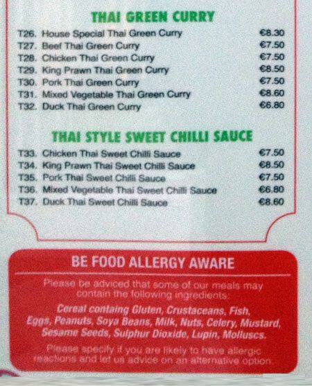 Menu at The Plaza restaurant, Swords, Main St