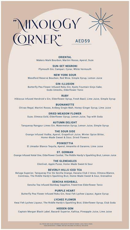 Menu of Orient - Rixos Premium Saadiyat Island, Saadiyat Island, Abu Dhabi