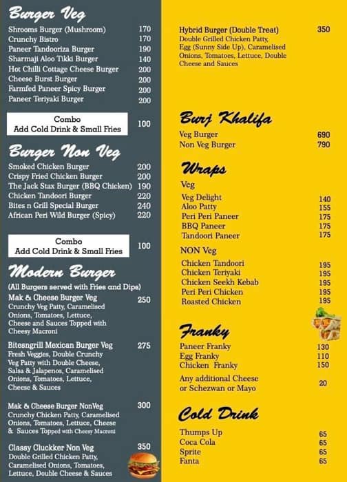 Menu of Bites n Grill, Kurla, Mumbai
