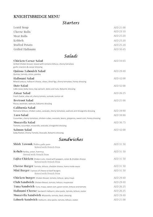 Menu – www.Knightbridgecafe.ae