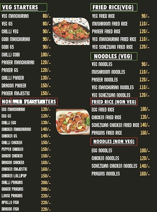 Menu of Spicy Kitchen, Beeramguda, Hyderabad