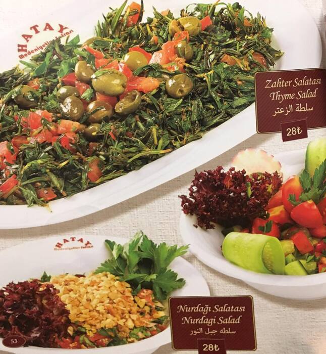 Menu at Taksim, Beyoglu, Istanbul, Mete Cd. 16 A