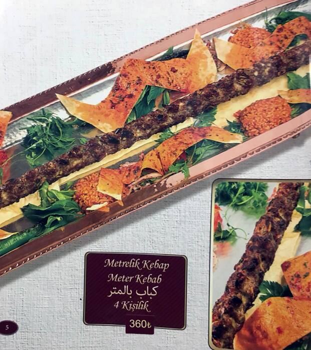 Menu at Taksim, Beyoglu, Istanbul, Mete Cd. 16 A