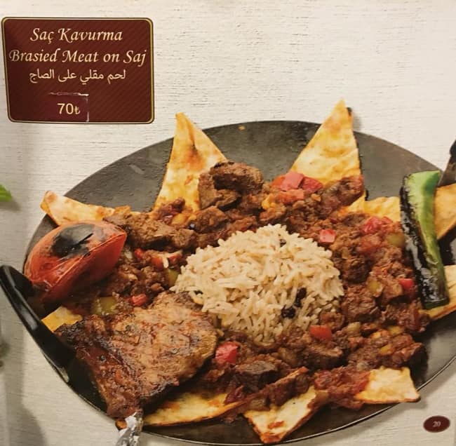 Menu at Taksim, Beyoglu, Istanbul, Mete Cd. 16 A