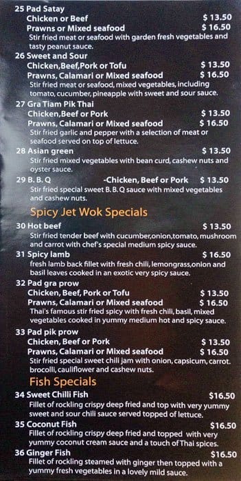 Menu at Som Thai Restaurant, Doncaster East