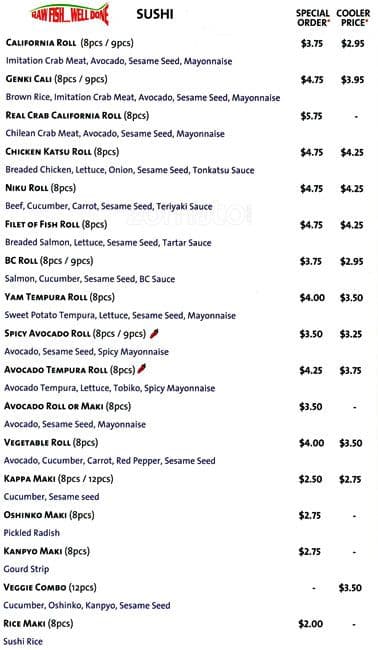 Menu at Fujiya Foods - Take Out restaurant, Vancouver, W Pender St #112
