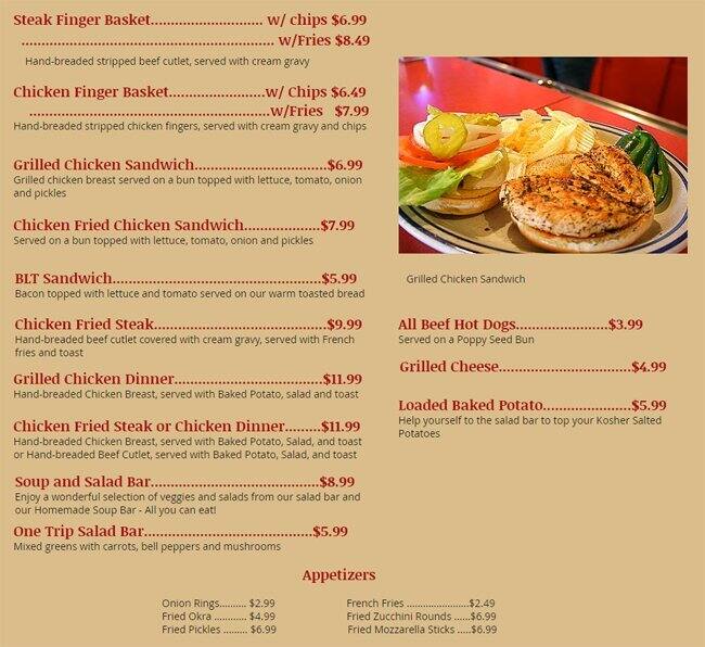 Menu at Fort Davis Drug Store, Fort Davis, 113 State St