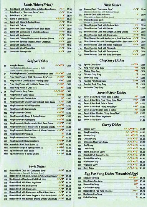 Menu at Jade Dragon fast food, Wallington, 311 Croydon Rd