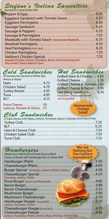 Menu at Stefano's II Brick Oven Pizza pizzeria, Bensalem, Hulmeville Rd