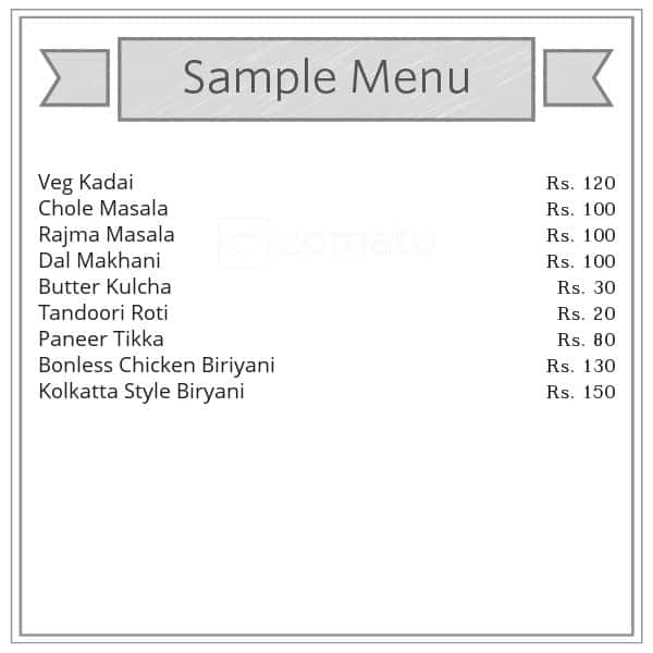 Menu at Kolkata Restaurant, Bengaluru, 111/4