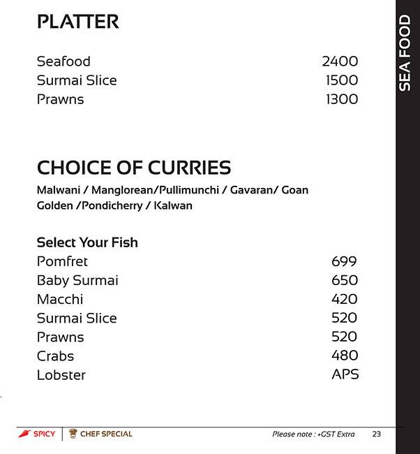 Menu at Raaga Imperio Best Family Restaurant & Bar Top Banquet Hall ...