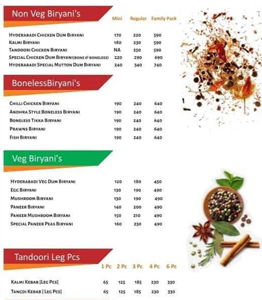 Menu of Mann Food Court, ITPL Main Road, Whitefield, Bangalore