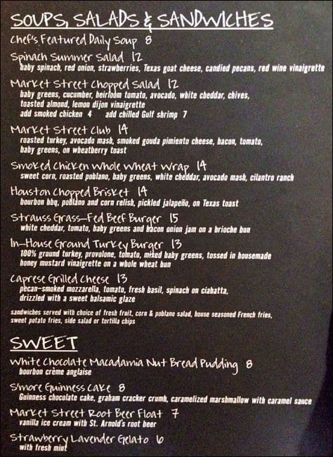 Menu at Cinemark At Market Street, The Woodlands