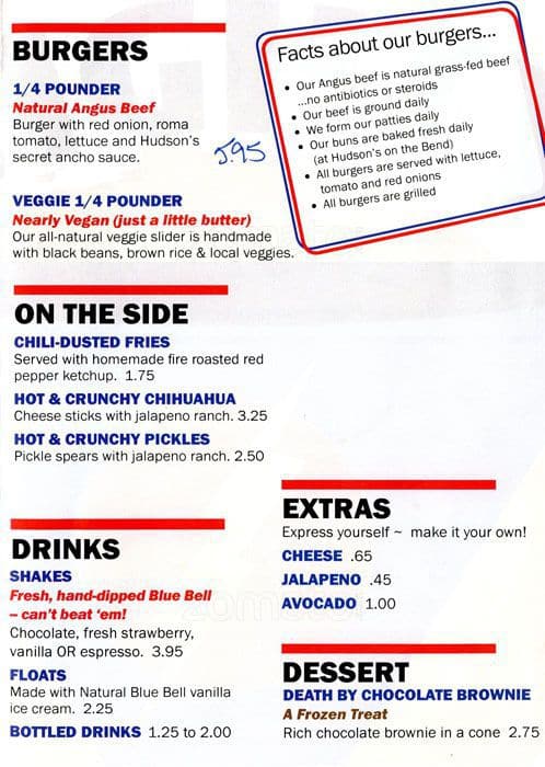 Menu at The Mighty Cone fast food, Austin, Barton Springs Rd