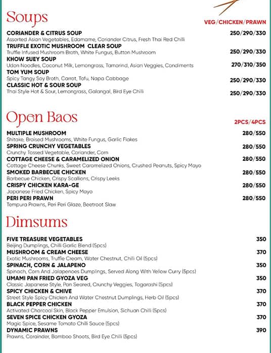 Menu of Hosshi, Hajipur, Noida