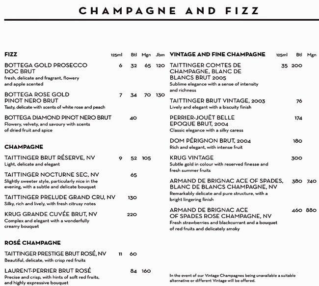 Menu at Genting Hotel pub & bar, Birmingham