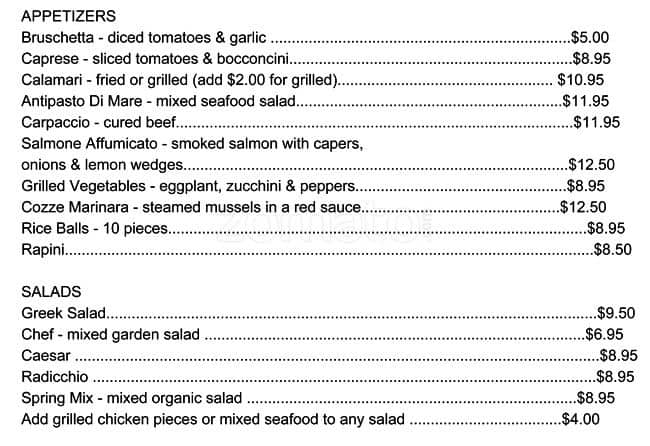 Menu at Desserts Plus Ristorante Pizzeria, Vaughan, Weston Rd