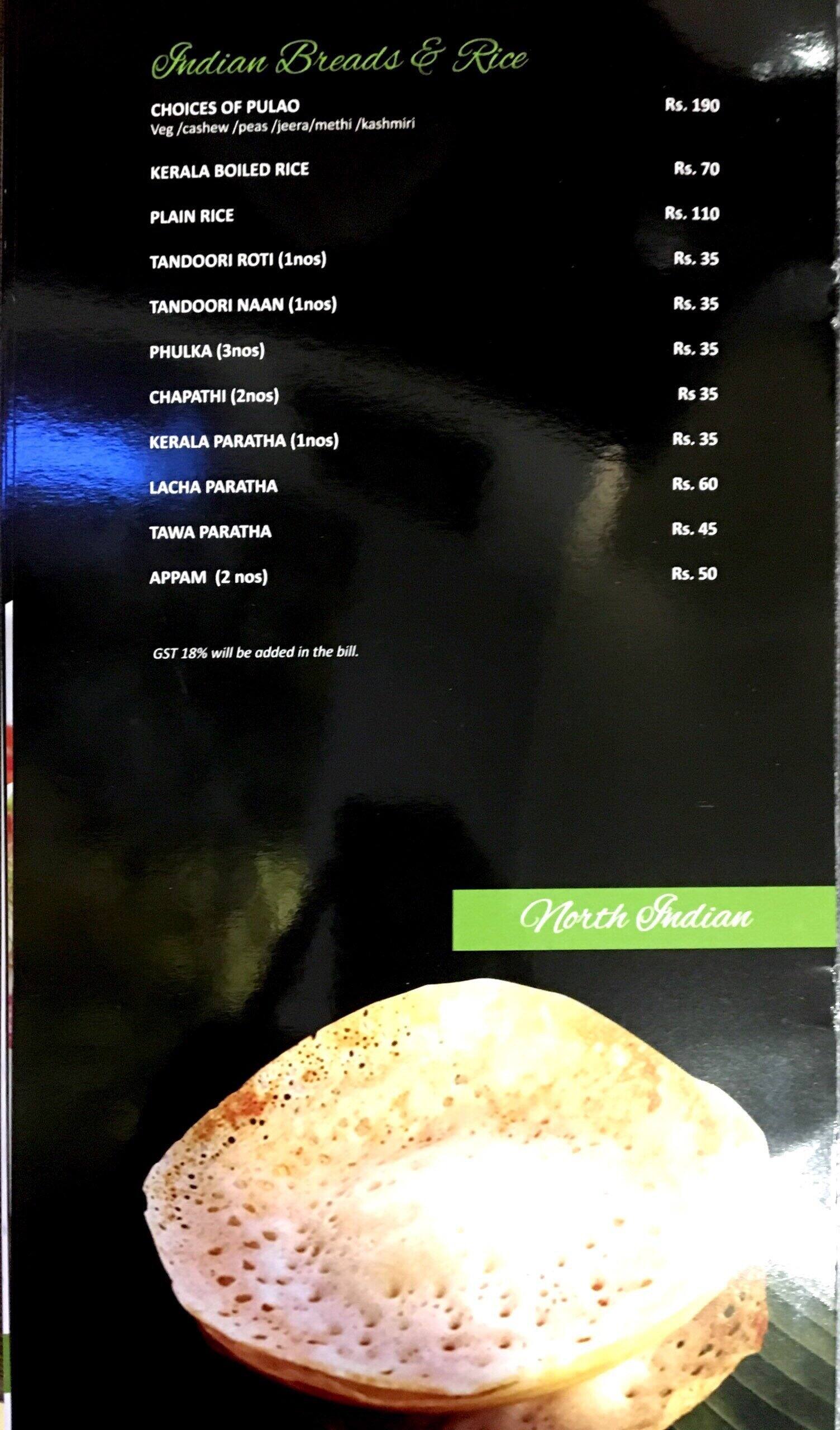 Menu at Blue Bell Multi Cuisine Restaurant - Flora Airport Hotel, Kochi